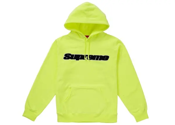 Supreme Chenille Hooded Sweatshirt - Bright Yellow | Editorialist
